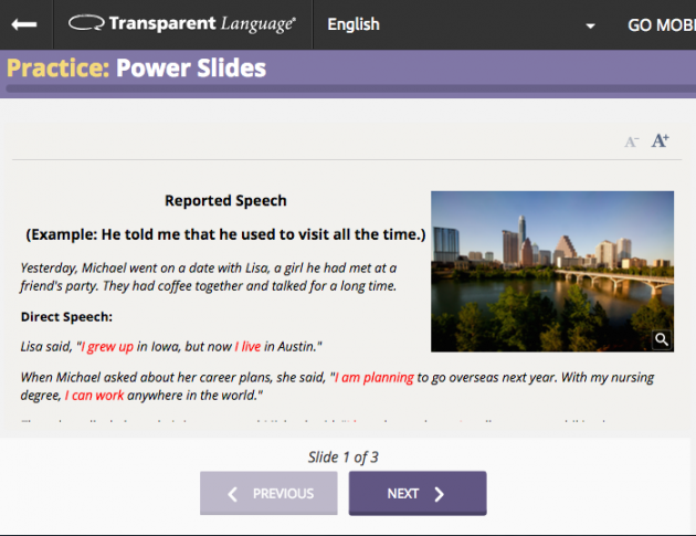 “The Stuff That Actually Works”: A Review of Transparent Language Online